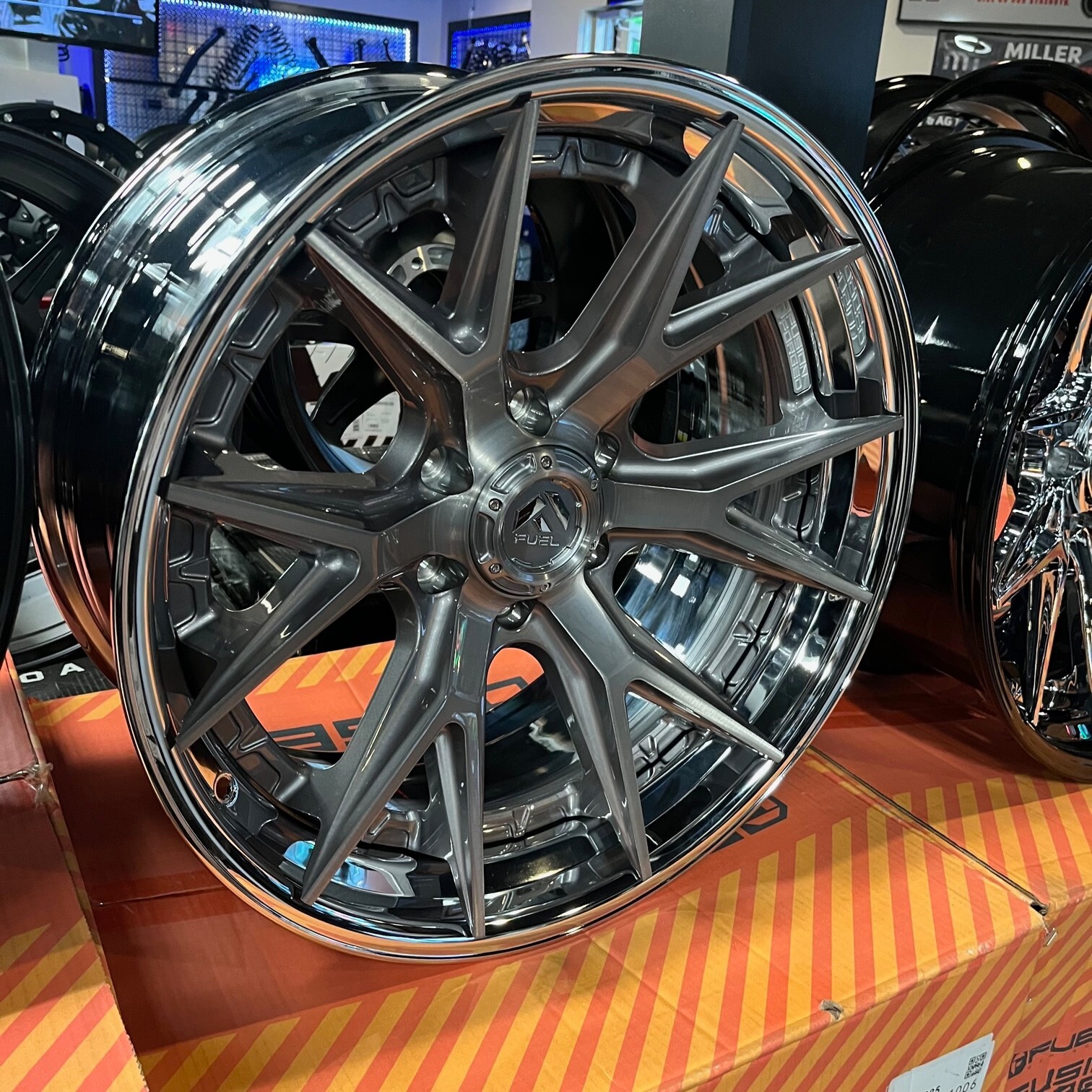 (4) New Fuel FC402 Catalyst 22" Gloss Brushed 22x10 6x5.5 Wheels Rims ...