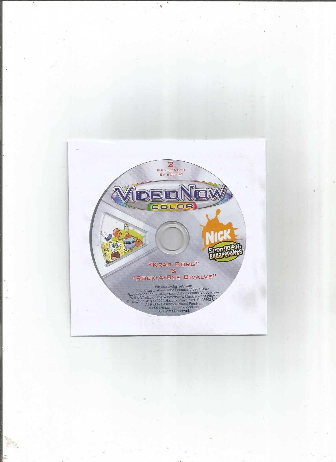 Video Now: Nickelodeon Spongbob Squarepants "Krab Borg"/"Rock-A-Bye ...