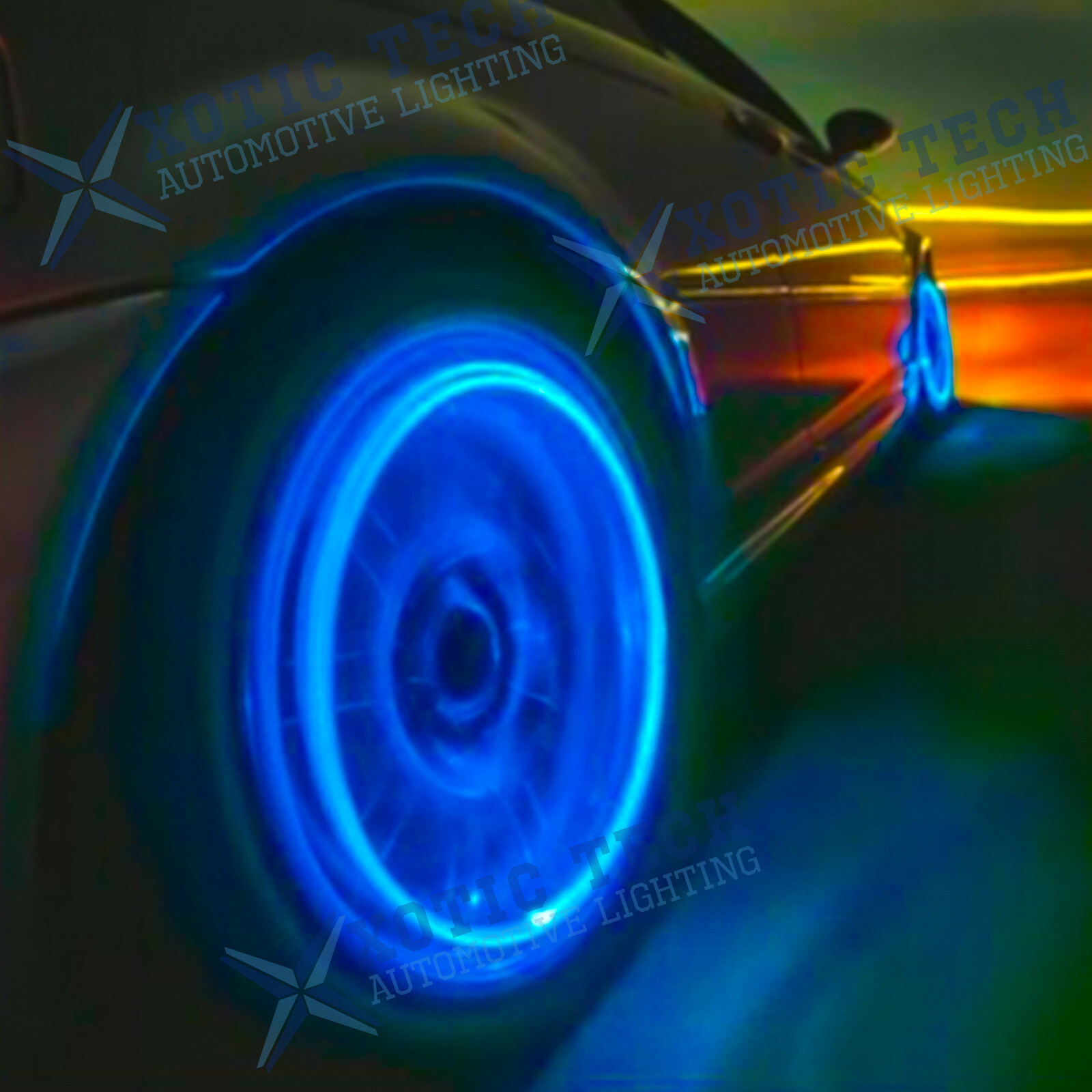 Ice Blue LED Auto Wheel Tyre Tire Valve Stem Cap Flashing Light For Kia ...