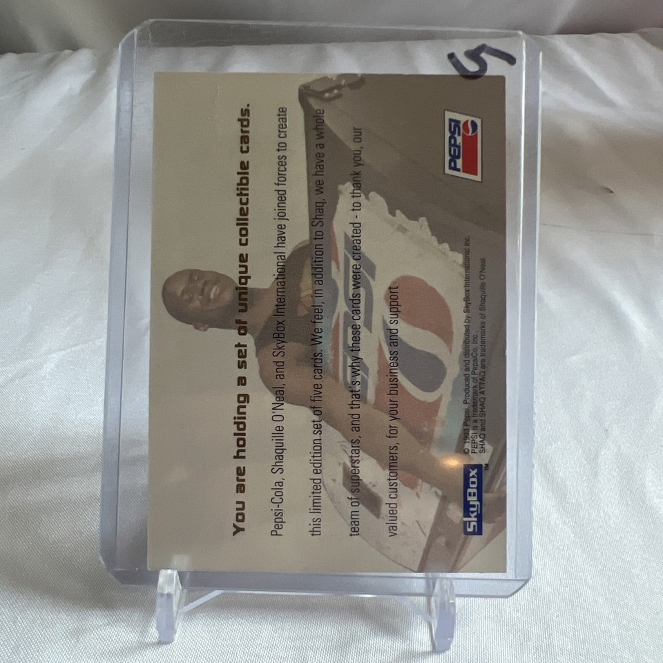 1993 Skybox Pepsi Shaquille O'Neal SHAQ ATTACK Mint Card In Hard Sleeve ...