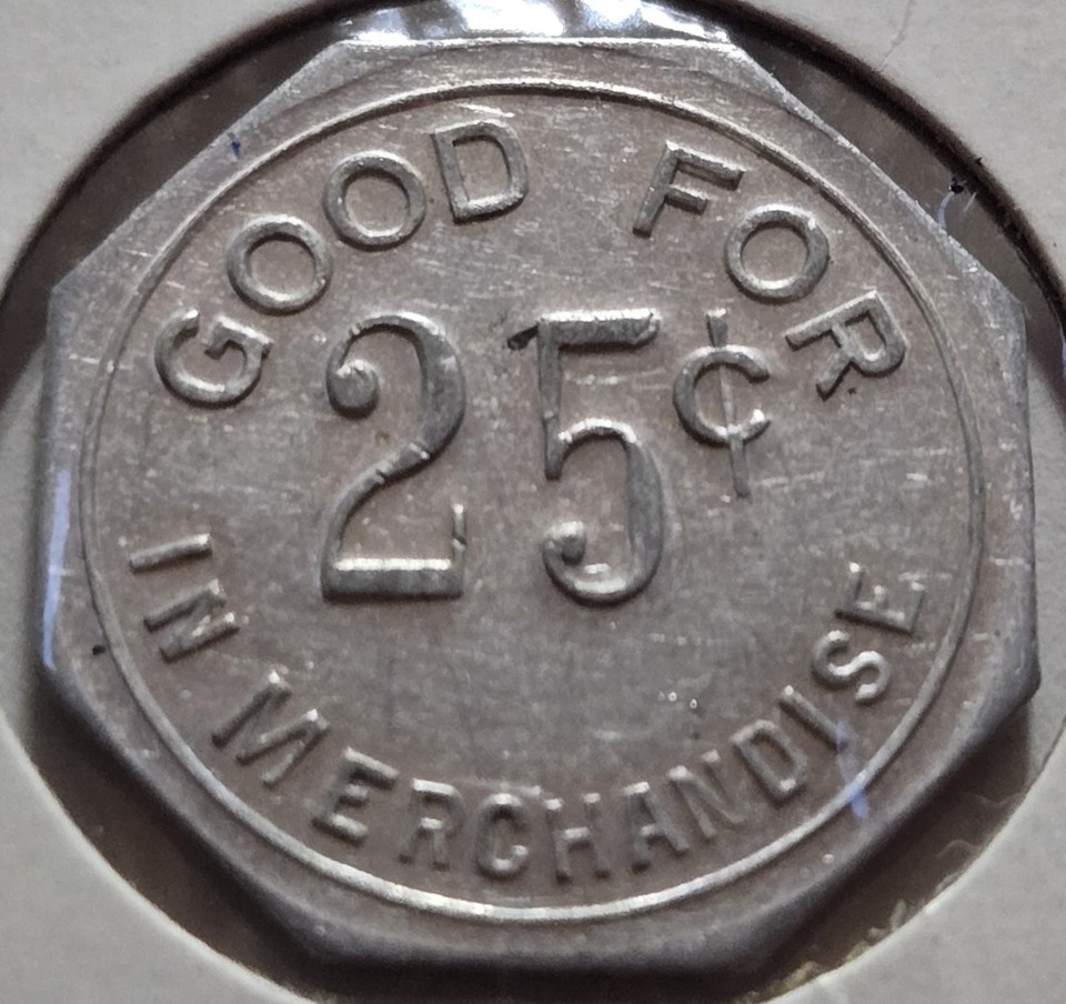 Michigantown Indiana IND IN Trade Token Good For 25c Bank Cafe Clinton ...