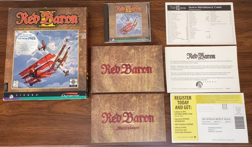 1997 PC Video Game: "Red Baron II" By Dynamix w/Manuals, Inserts, Big ...