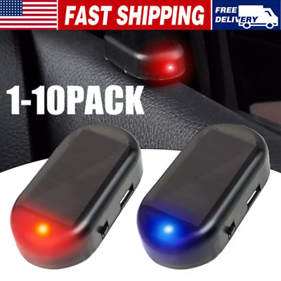 Car Alarm Warning Solar Flash LED Light Fake Security System Anti-theft ...
