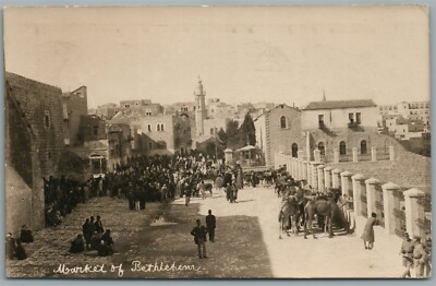 PALESTINE BETHLEHEM MARKET ANTIQUE REAL PHOTO POSTCARD RPPC | eBay
