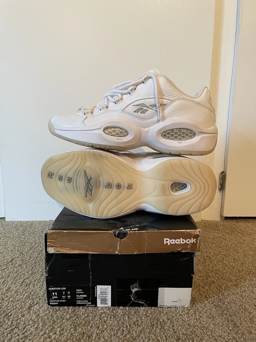 Reebok Question Low Whitepure Silver