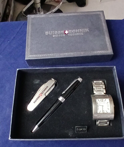 Suisse Technik Bundle Box Set with Pocket Knife, Pen & Watch | eBay