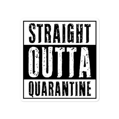 Straight Outta Quarantine Sticker Toilet Paper Social Distancing Funny ...