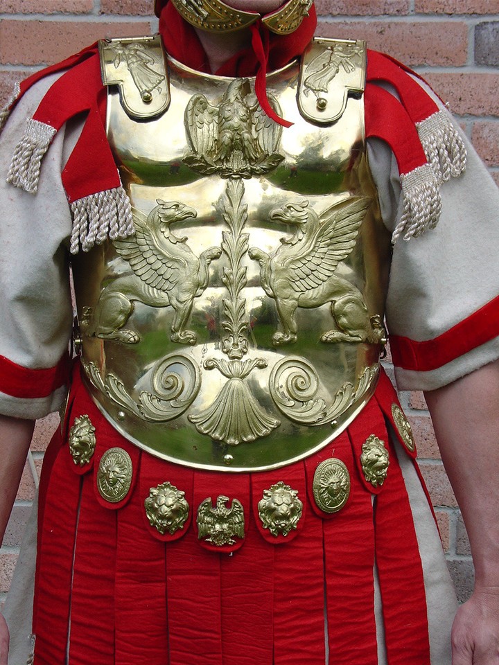 Roman officer Short Muscle Cuirass with Bronze Finish armor lorica ...