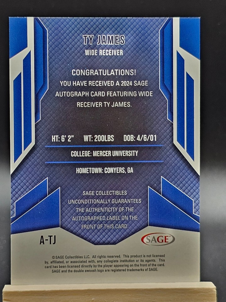 2024 Sage High Series Ty James GOLD Auto 65/100 Mercer #A-TJ | eBay