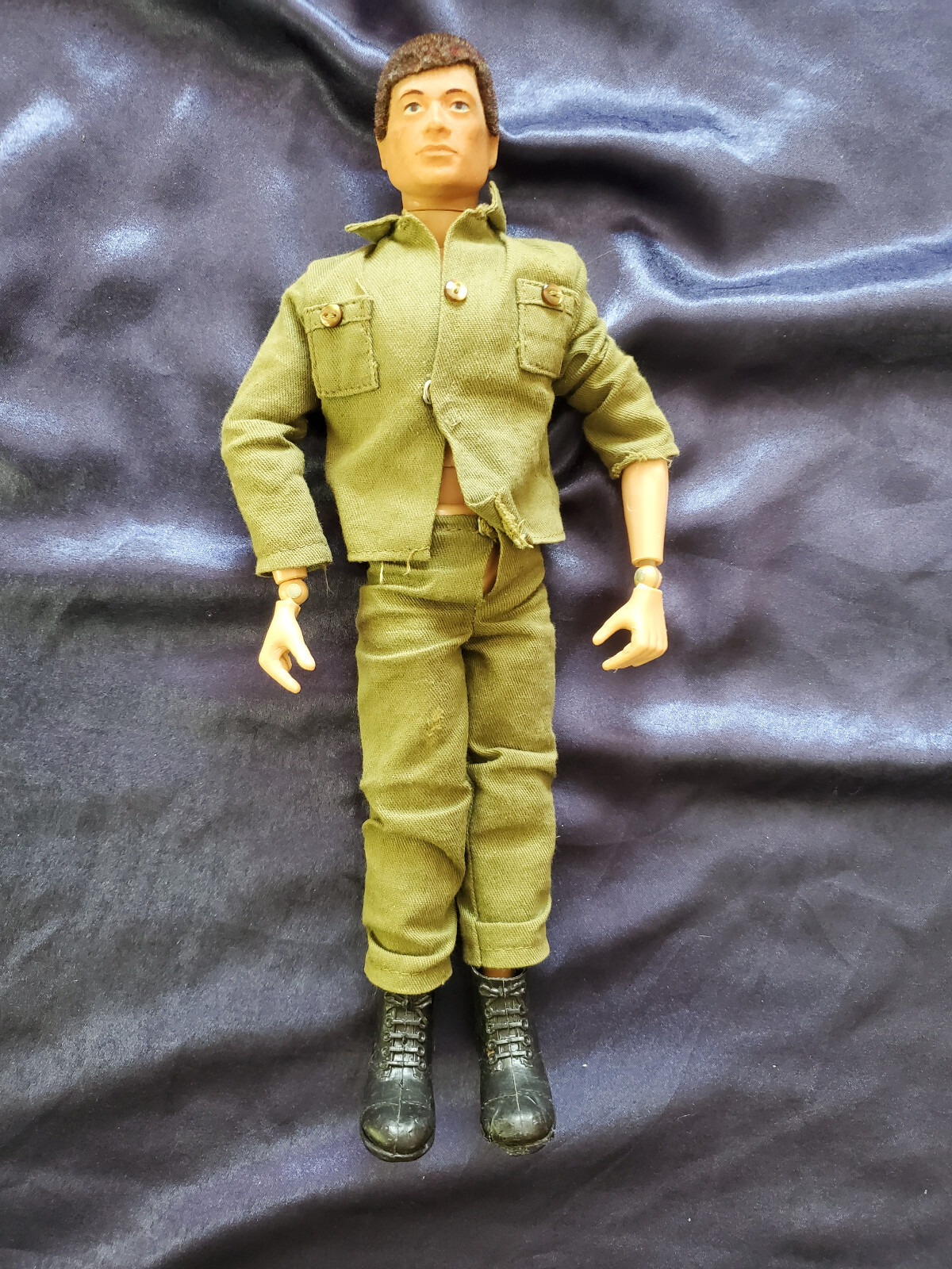 Vintage 1964 (1970) G.I. JOE "MAN OF ACTION" Flocked Hair 12" Figure w ...