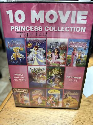 10 Movie Princess Collection (DVD, 2013, 2-Disc Set) NEW Sealed ...