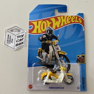 2023 HOT WHEELS #87 - Honda Super Cub (Yellow #3 HW Moto - Long Card ...