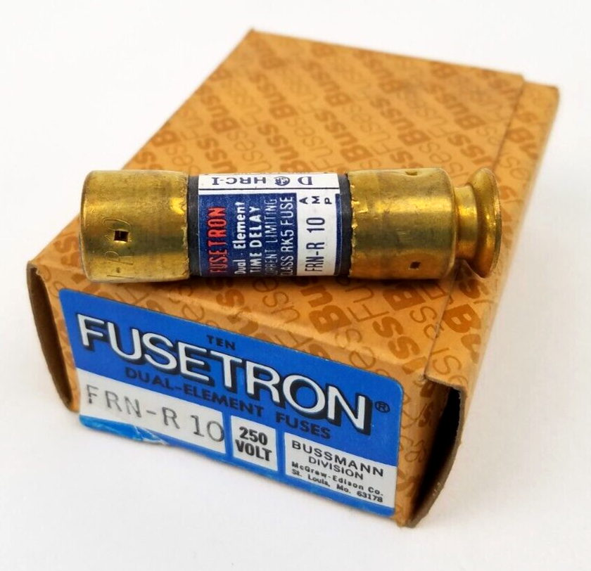 Lot of 10 FRN-R-10 Bussmann Fusetron 10 Amp Fuse Class RK5 *Next Day ...