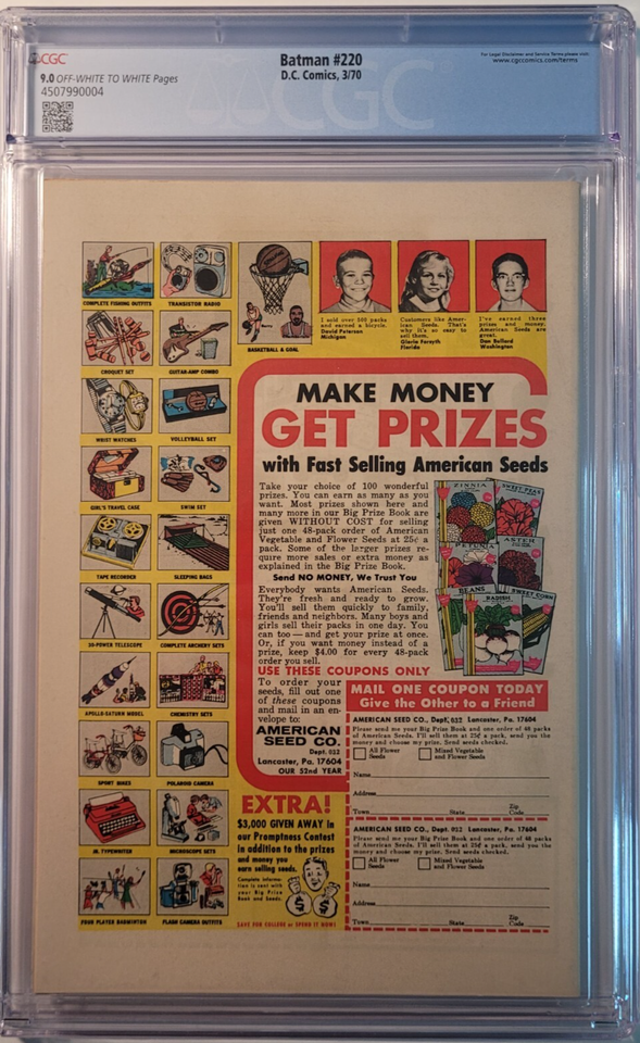 1970 Batman 220 CGC 9.0 Classic Neal Adams Cover. | eBay
