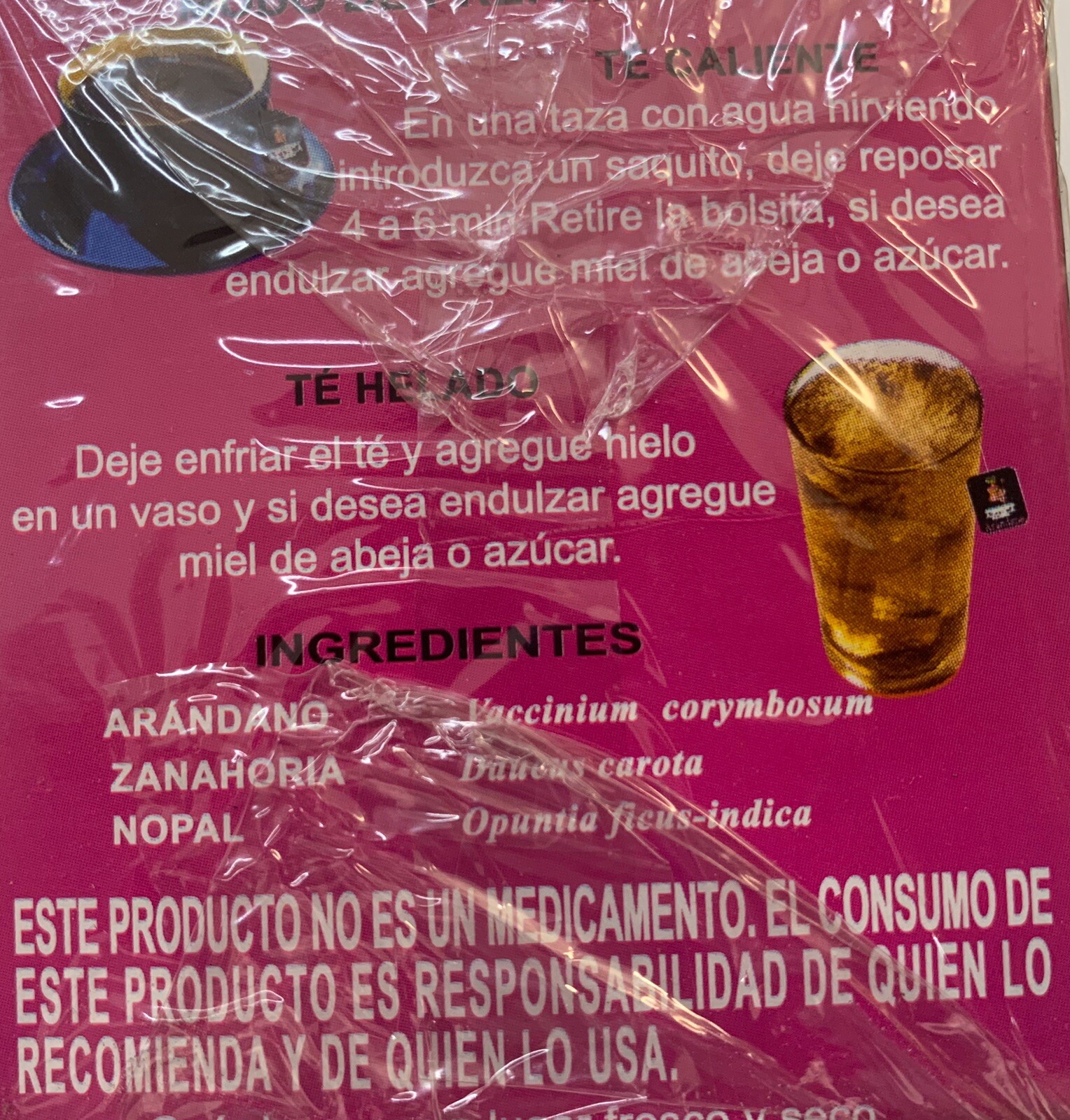 Te De Arandano Nopal Zanahoria 50 Tea Bags Natural Blueberry Carrot ...