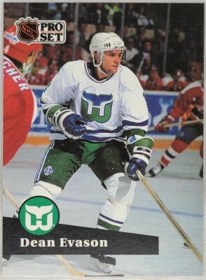 1991-92 Pro Set Hockey French #84 Dean Evason Hartford Whalers | eBay