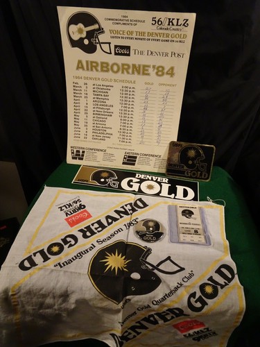 Vintage USFL Denver Gold COLLECTION Helmet LOGO'S 1ST YEAR & MORE! | eBay