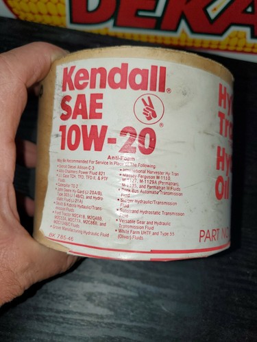 Kendall SAE 10W-20 Hyken 052 Tractor Hydraulic Oil Can Stickers NOS | eBay