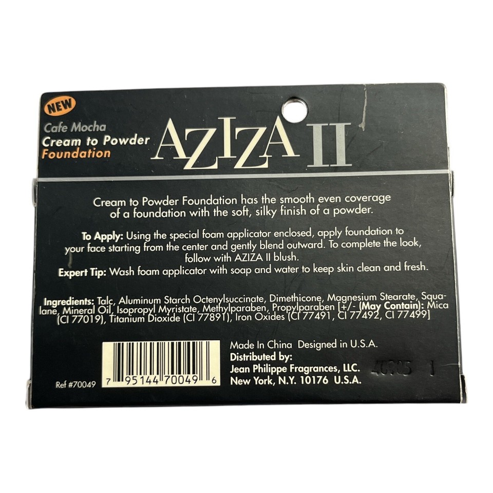 Aziza II Cream To Powder Foundation Cafe Mocha Prop Vintage NOS New Old ...