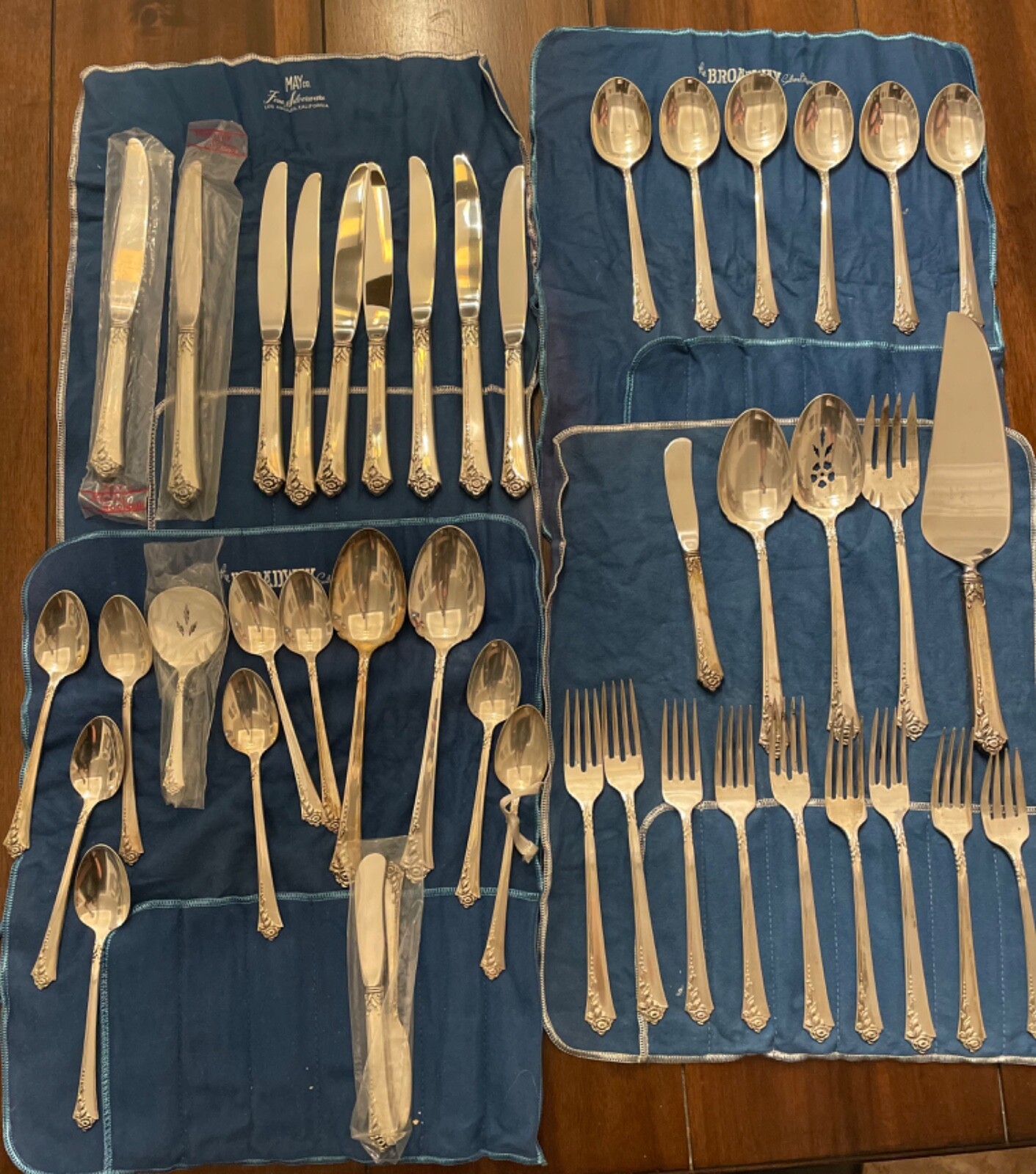 Heirloom Sterling Damask Rose 1942 43 pieces | eBay