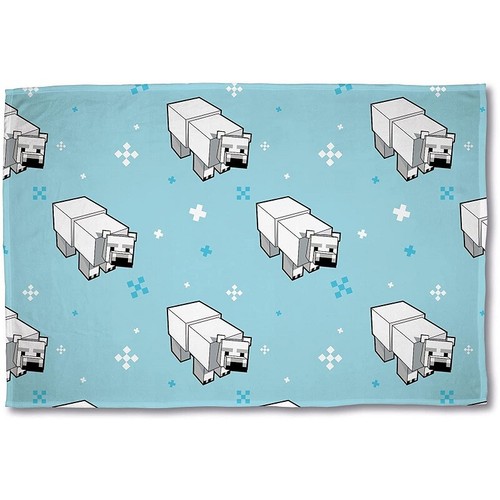 Minecraft Polar Bear Soft Fleece Blanket Travel Throw Rug 100x150cm ...