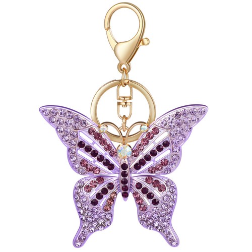 Key Chain Butterfly Party Decorations Holder Purple Keychain of The Lid ...