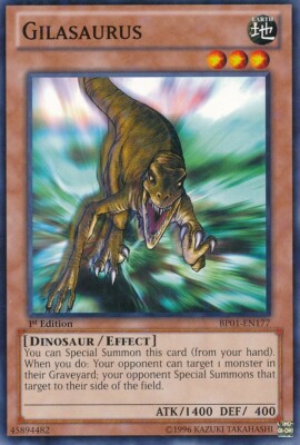 YU-GI-OH TRADING CARD GAME SINGLE FOIL CARD GILASAURUS | eBay