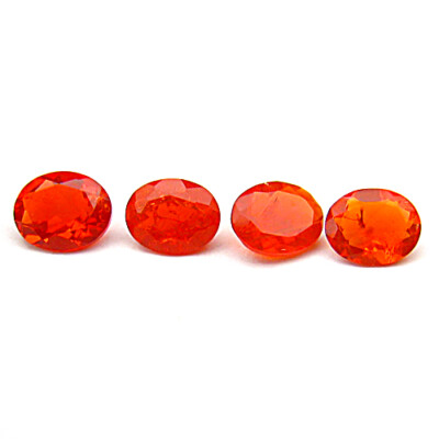 0.88Ct 4 PCS GORGEOUS ! STUNNING FIRE NATURAL RED MEXICAN FIRE OPAL | eBay