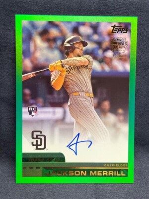 2024 Topps Archives Jackson Merrill RC Auto Green /99 Fan Favorites ...