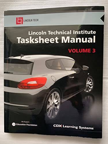 Lincoln Technical Institute: Tasksheet Manual - Volume 3 - Paperback ...