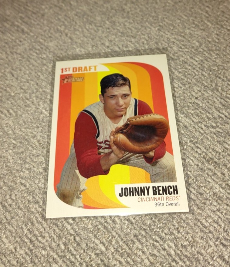2014 JOHNNY BENCH TOPPS HERITAGE FIRST DRAFT INSERT #65MLB-JB (REDS) | eBay