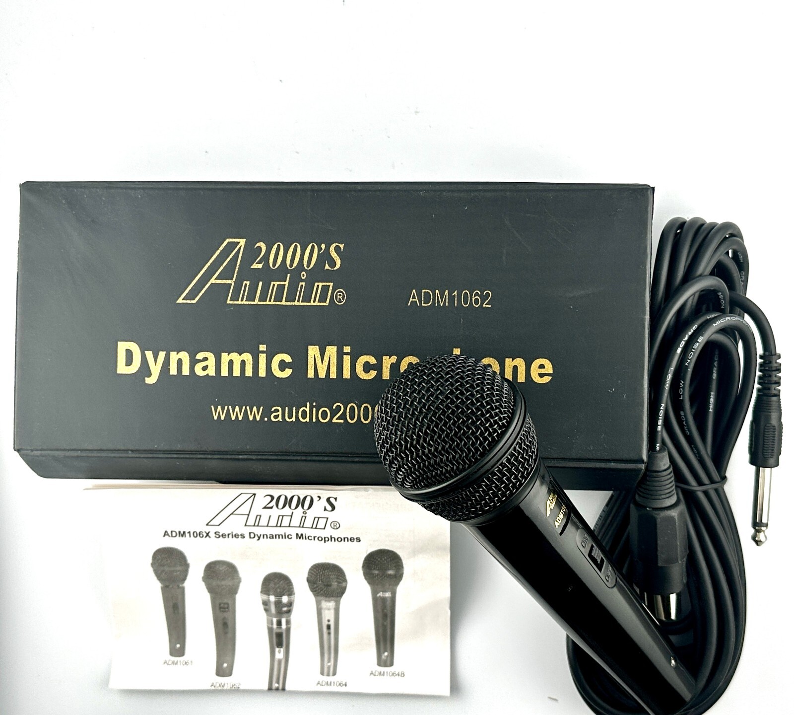 Audio 2000's Microphone ADM1062 Dynamic Microphone with Case + 1/4 ...