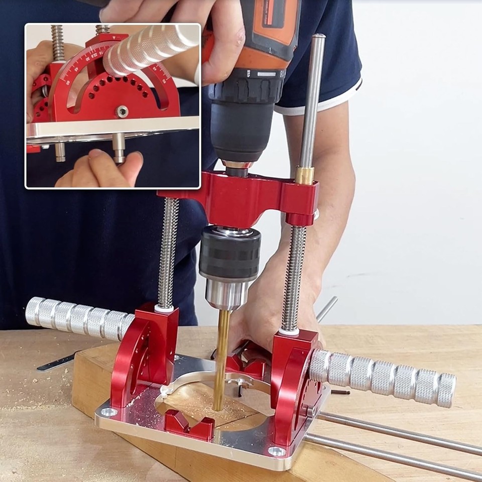 Multi Angle Drill Guide Portable Precision Drill Stand with Chuck ...