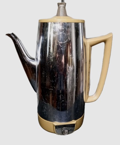 General Electric AUTOMATIC Percolator Coffee Maker Chrome mustard ...