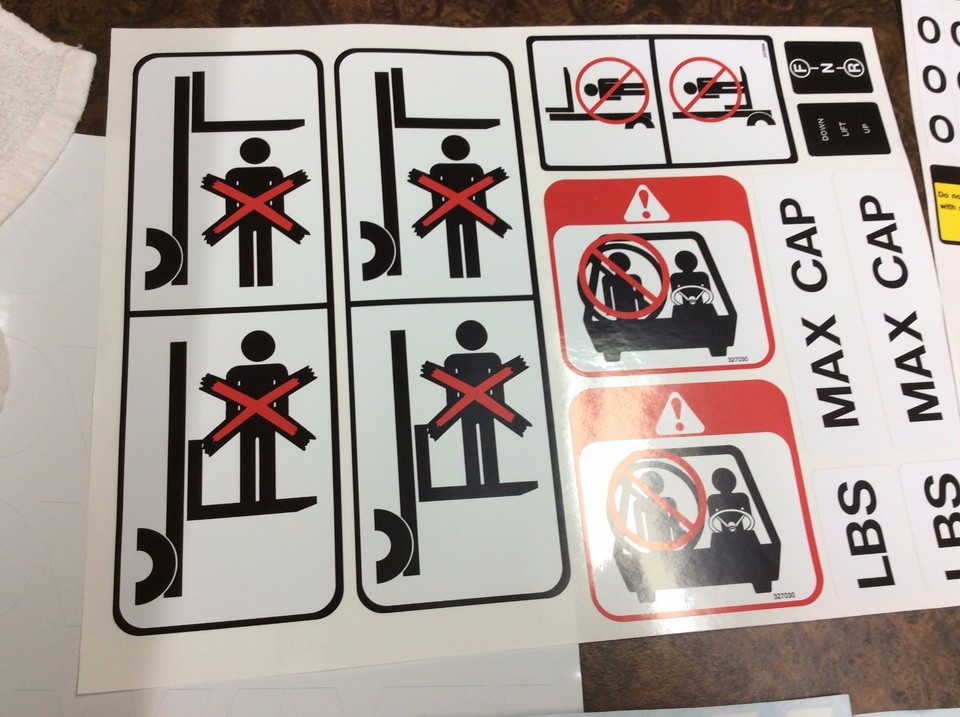 New Clark forklift decal kit with safety decals. | eBay