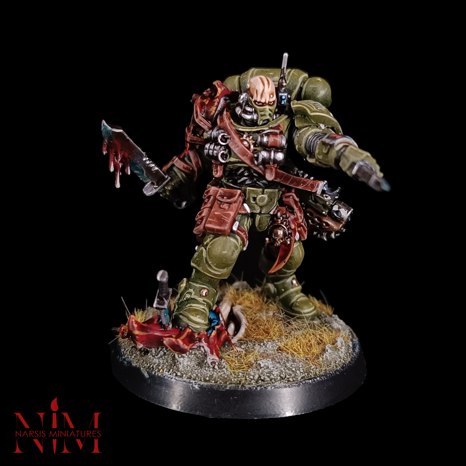 Warhammer 40k painted Raptors lieutenant in phobos armour with combi ...