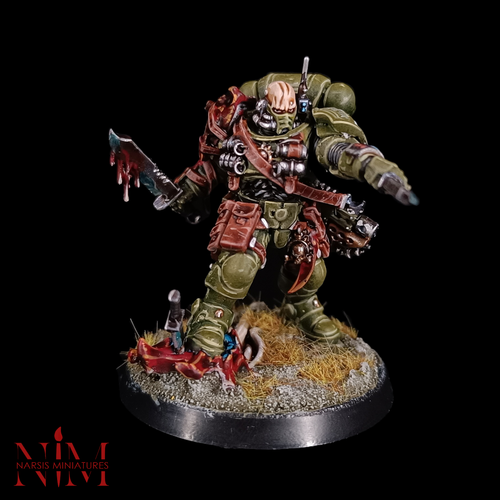 Warhammer 40k painted Raptors lieutenant in phobos armour with combi ...