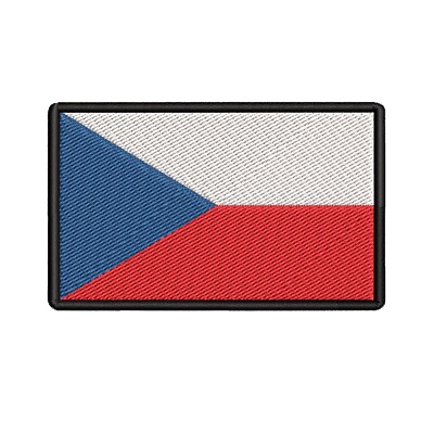 CZECHIA Flag Patch embroidered iron-on Travel Souvenir Emblem Applique ...