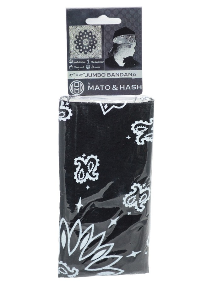 10PK Mato & Hash Jumbo Bandanas 27 x 27 Versatile Biker Rags Classic ...