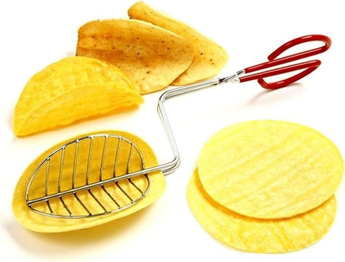 Stainless Steel Taco Shell Maker, L-Shaped Mold for Deep Frying, Press ...