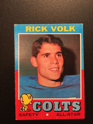 1971 Topps Football - #032 Rick Volk (Colts) NM (Internal Code D) | eBay