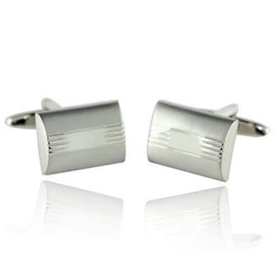 Silver Half Cylinder Cufflinks | eBay