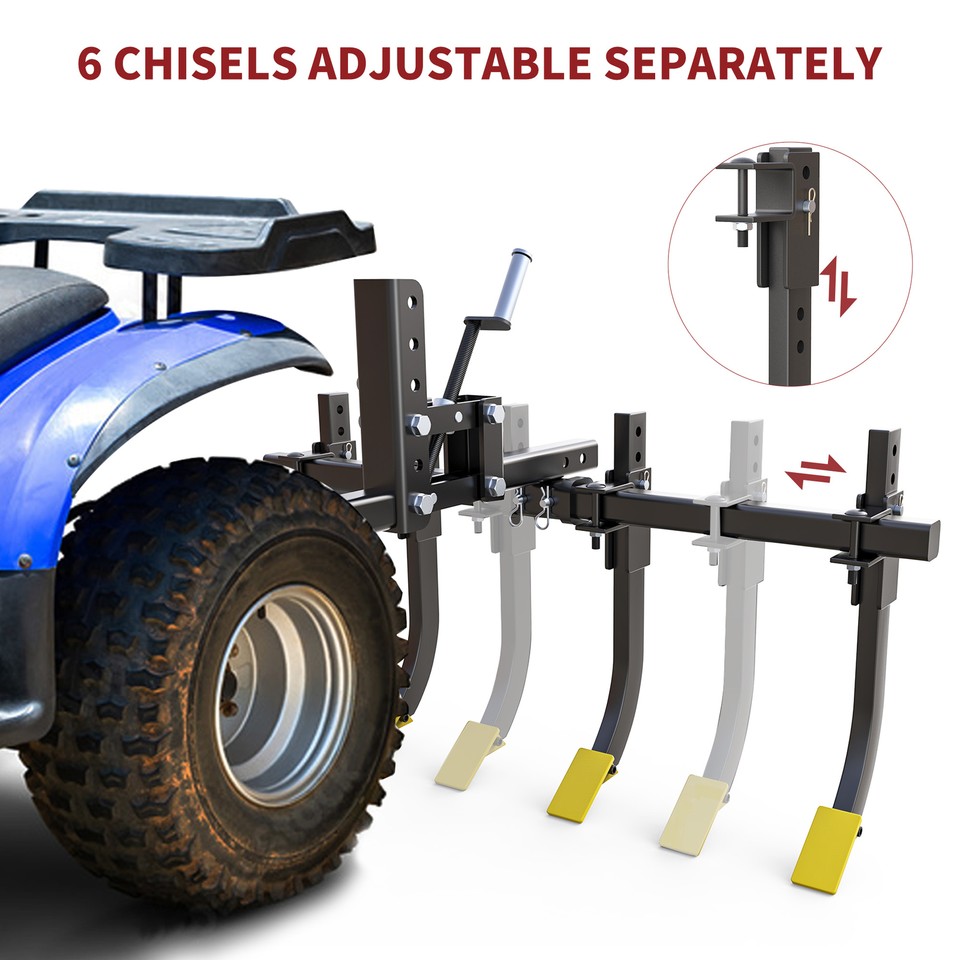 Detachable Cultivator Manual Implement 6 Scarifier Shanks Fit For ATV ...