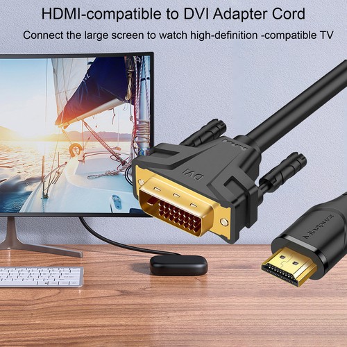 Dvi Digital Cable High Resolution Clear Image Hdmi-compatible to Dvi ...