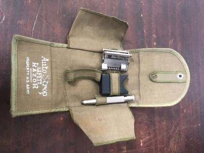 WWI Vintage Military Safety Razor Set Auto Strop | eBay