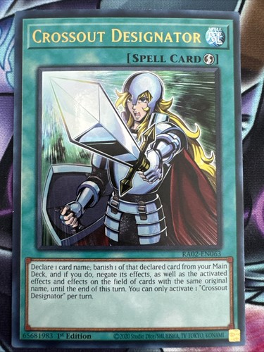 Crossout Designator (UR) RA02-EN063 25th Anniversary Rarity Collection ...