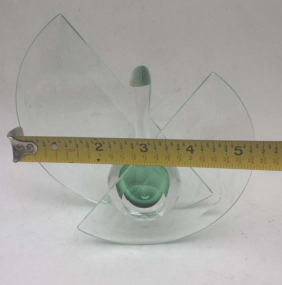 Richard Silver signed 1991 Art Glass Perfume Bottle Green 5-1/2" | eBay