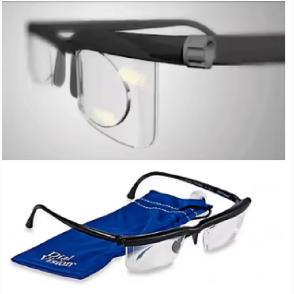 Dial Adjustable Glasses Variable Focus For Reading Distance Vision ...