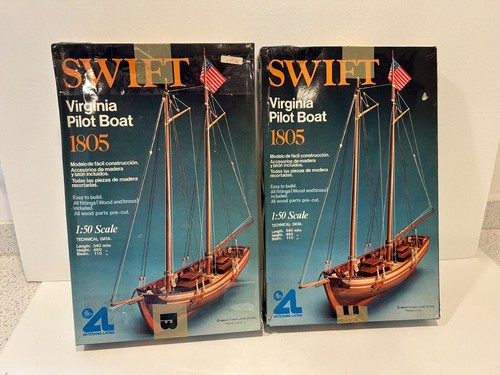 TWO ARTESANIA LATINA 1:50 Scale Model Wooden 1805 SWIFT Virginia Pilot ...