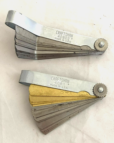 2 Craftsman Feeler Gauge 40802 (offset) .005-.030 and 40811 .002-.035 ...